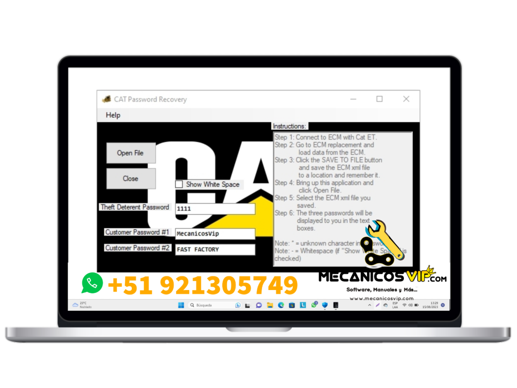 Caterpillar Customer Password Recovery - Mecanicos Vip