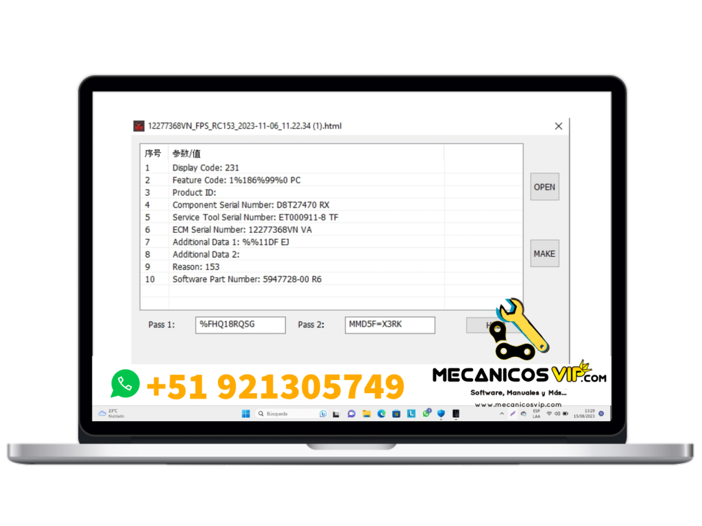 FACTORY PASSWORD CATERPILLAR V3 - Mecanicos Vip